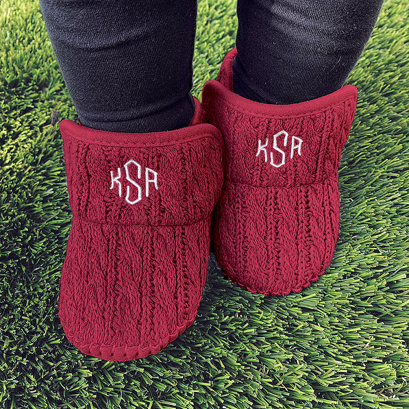 Personalized Infant Booties - Sherpa-Lined
