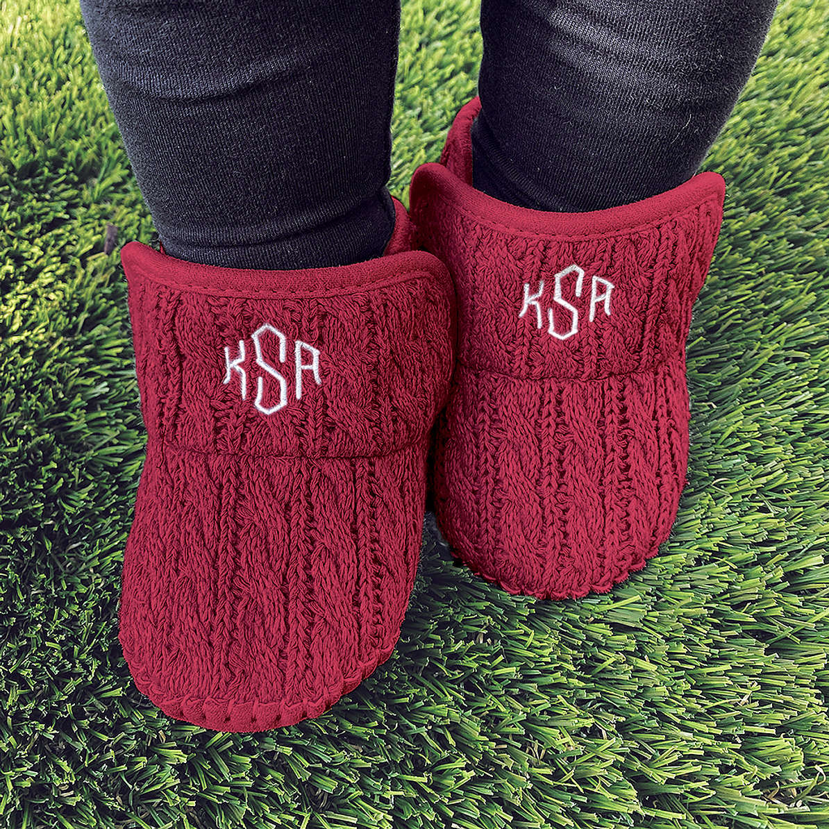 Personalized Infant Booties - Sherpa-Lined