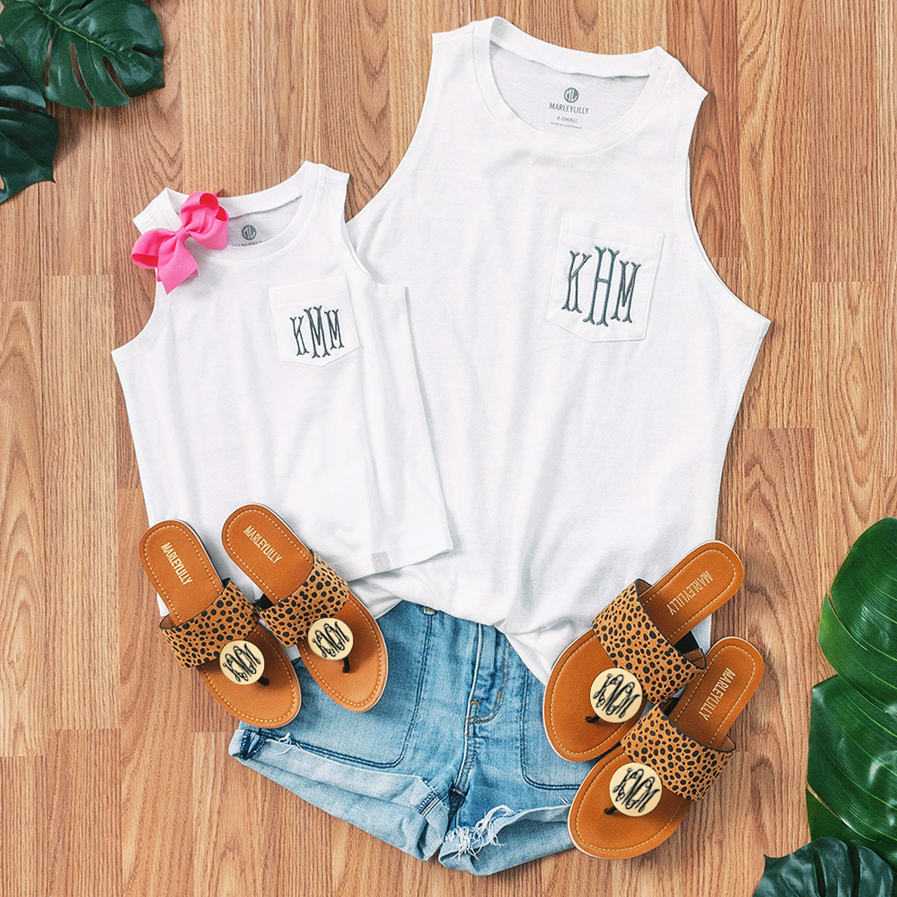 Girl's Monogrammed Tank Tops – Marleylilly Kids