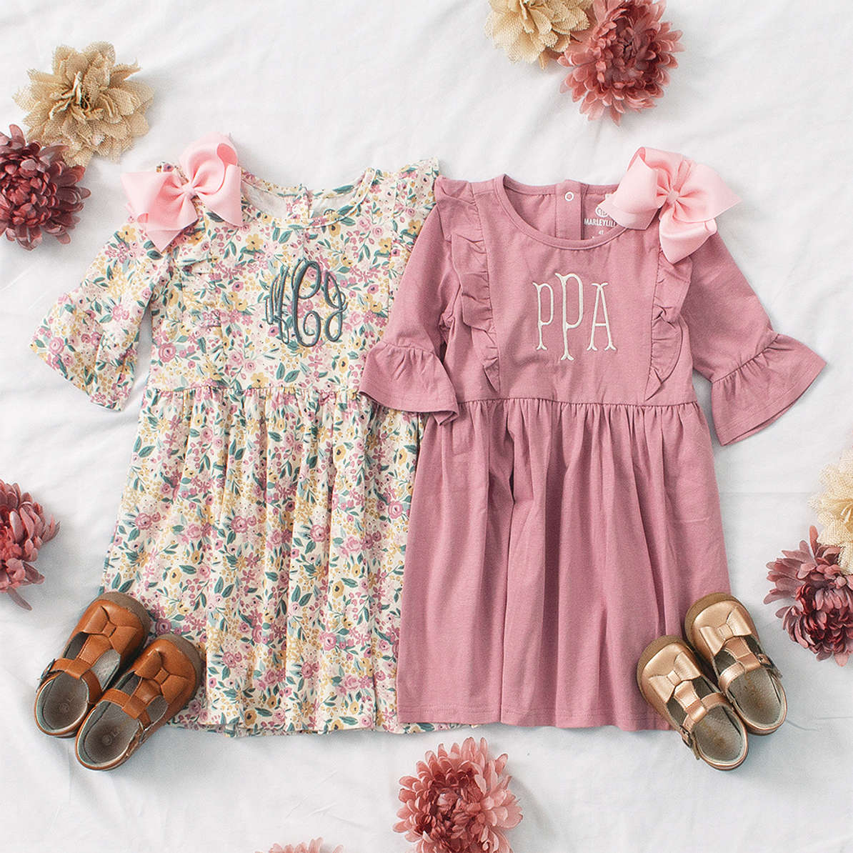 Personalized Girl's Ruffle Dresses