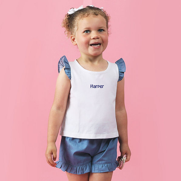 Marleylilly Kids | Personalized Ruffle Shirt & Shorts Set