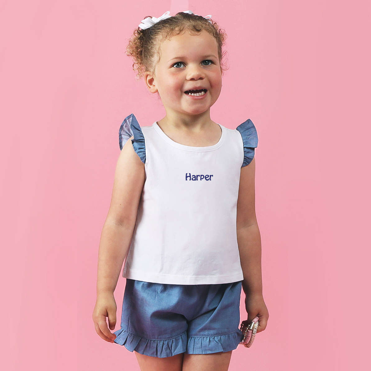 Marleylilly Kids | Personalized Ruffle Shirt & Shorts Set