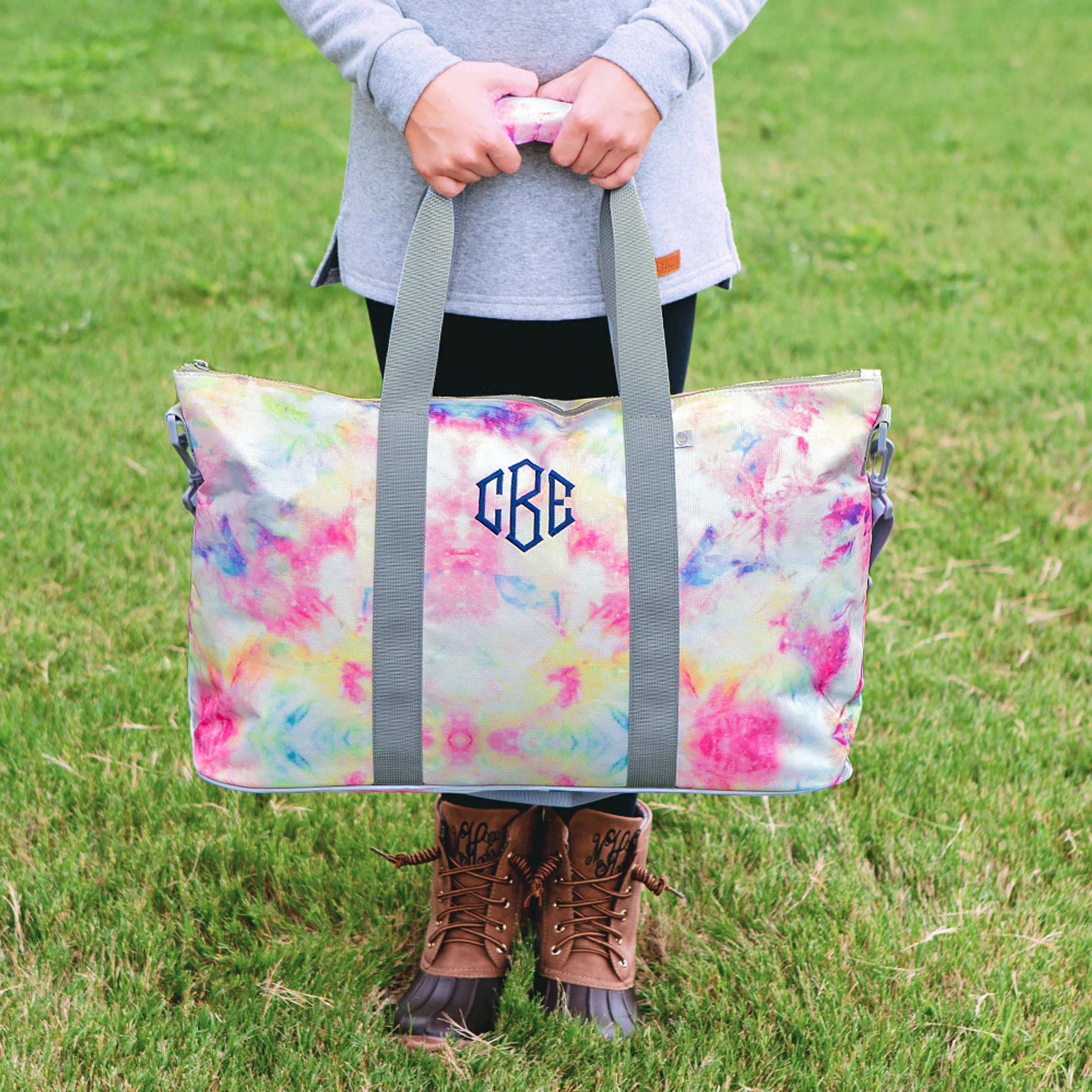Girl's Personalized Floral Bag