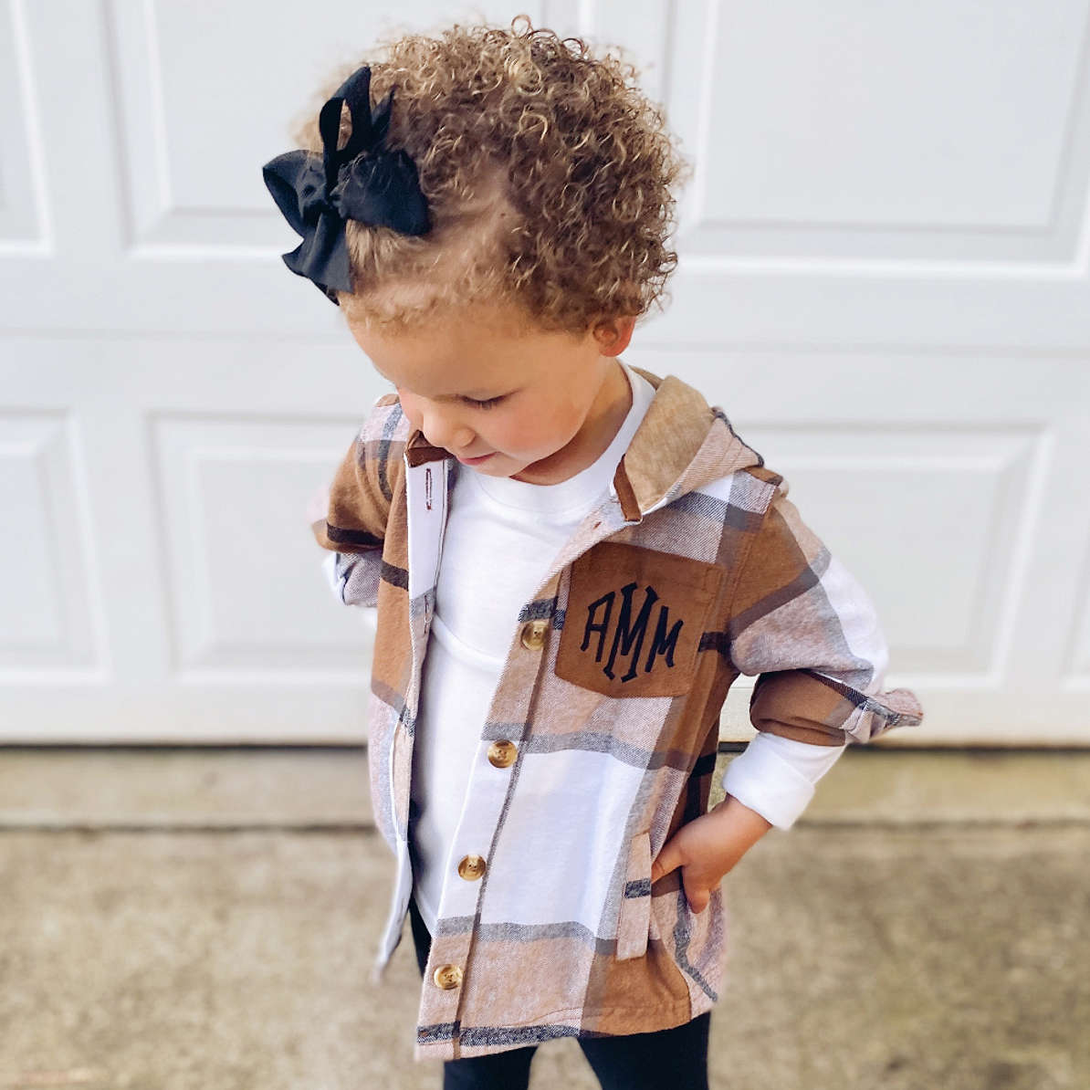 Personalized Kids Plaid Shirt Jacket