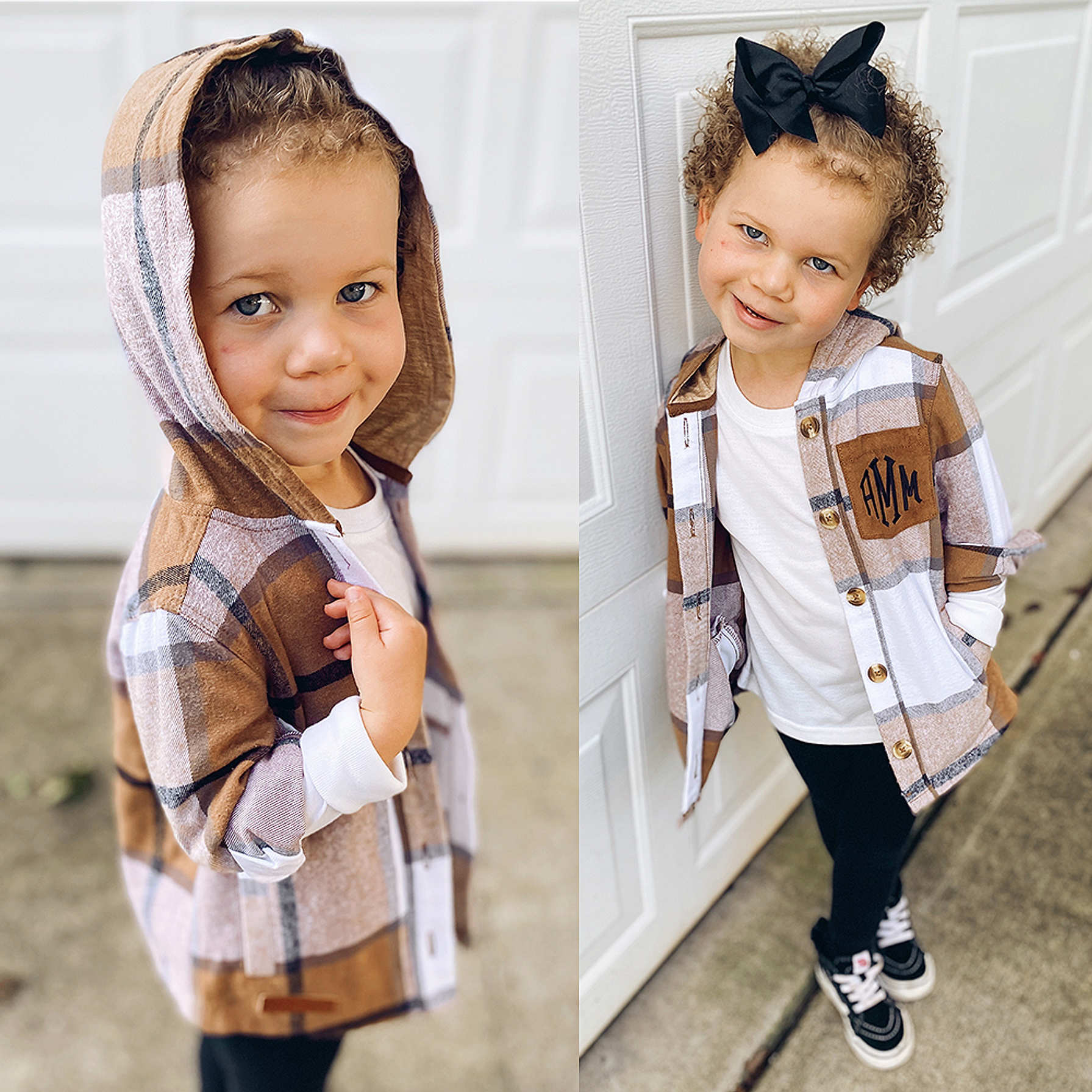 Personalized Kids Plaid Shirt Jacket