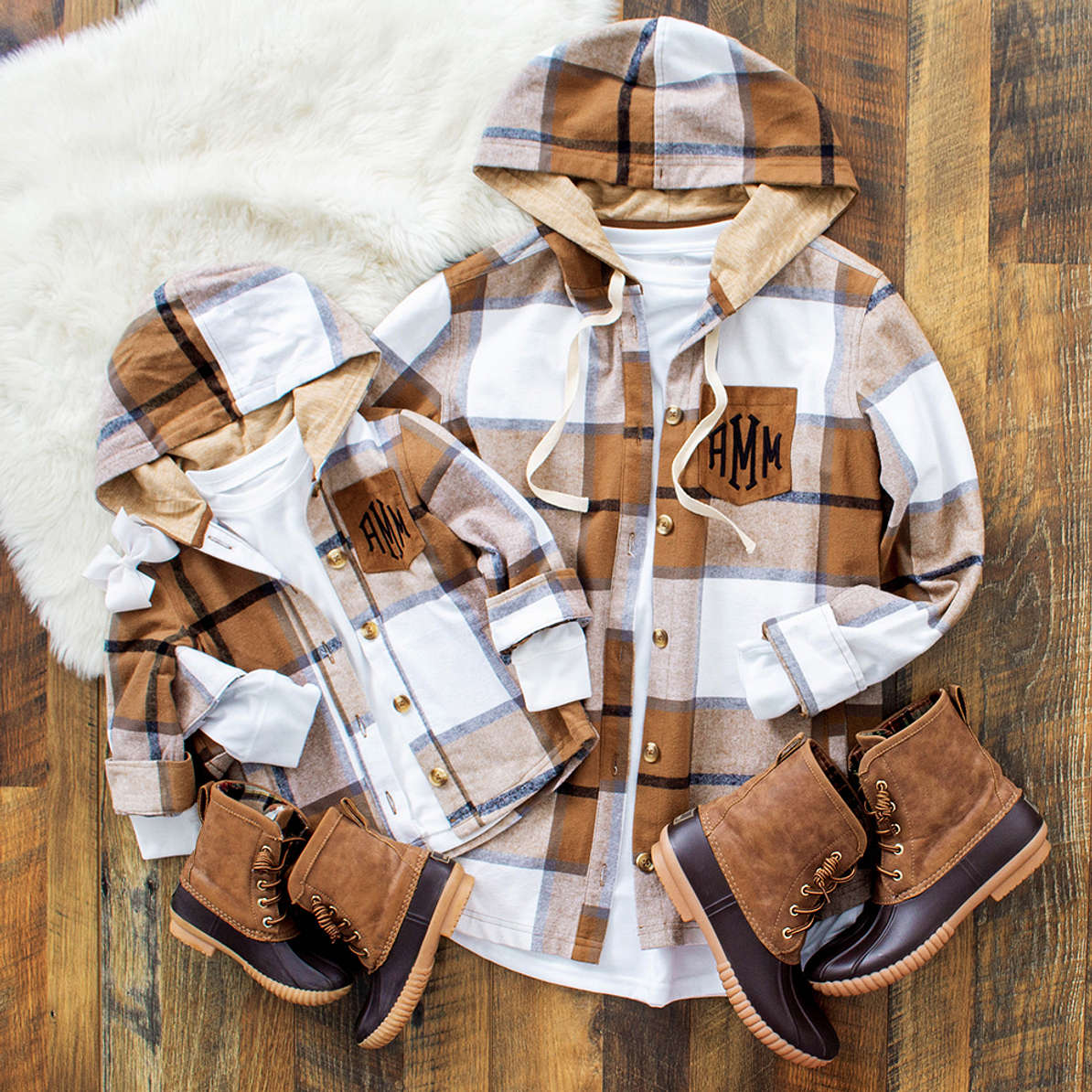 Personalized Kids Plaid Shirt Jacket