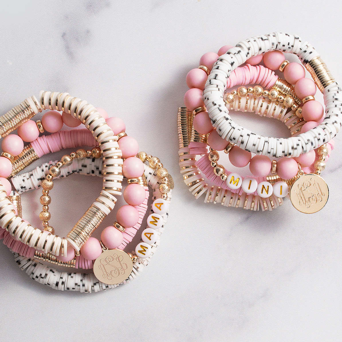 Marleylilly Kids | Personalized Pink Bracelet Stack
