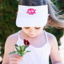 Monogrammed Girls Tie Back Visor - Marleylilly Kids