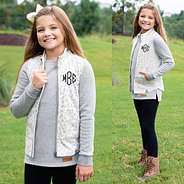 Personalized Kids Leopard Fleece Vest - Marleylilly Kids