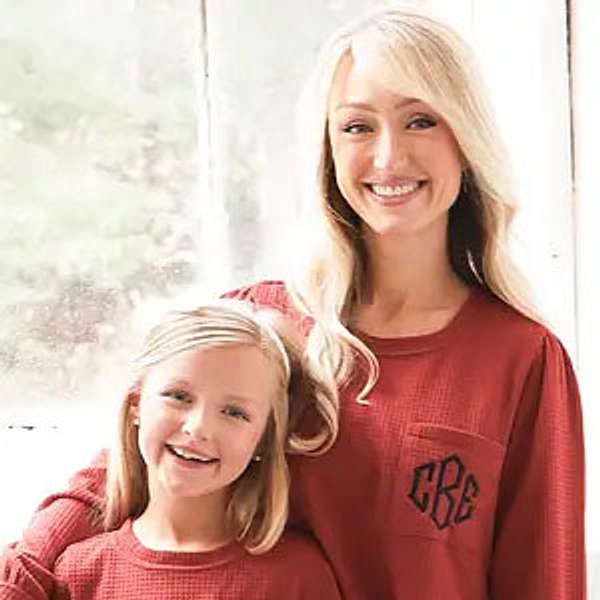Personalized Kids Waffle Puff Sleeve Dress | Marleylilly Kids